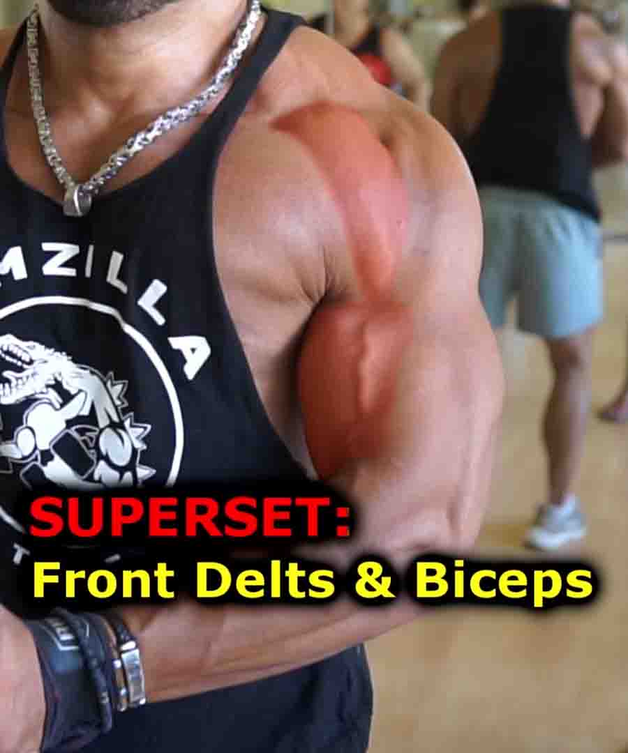 Extreme superset: front deltoids & biceps | GymZilla Tribe Exercises