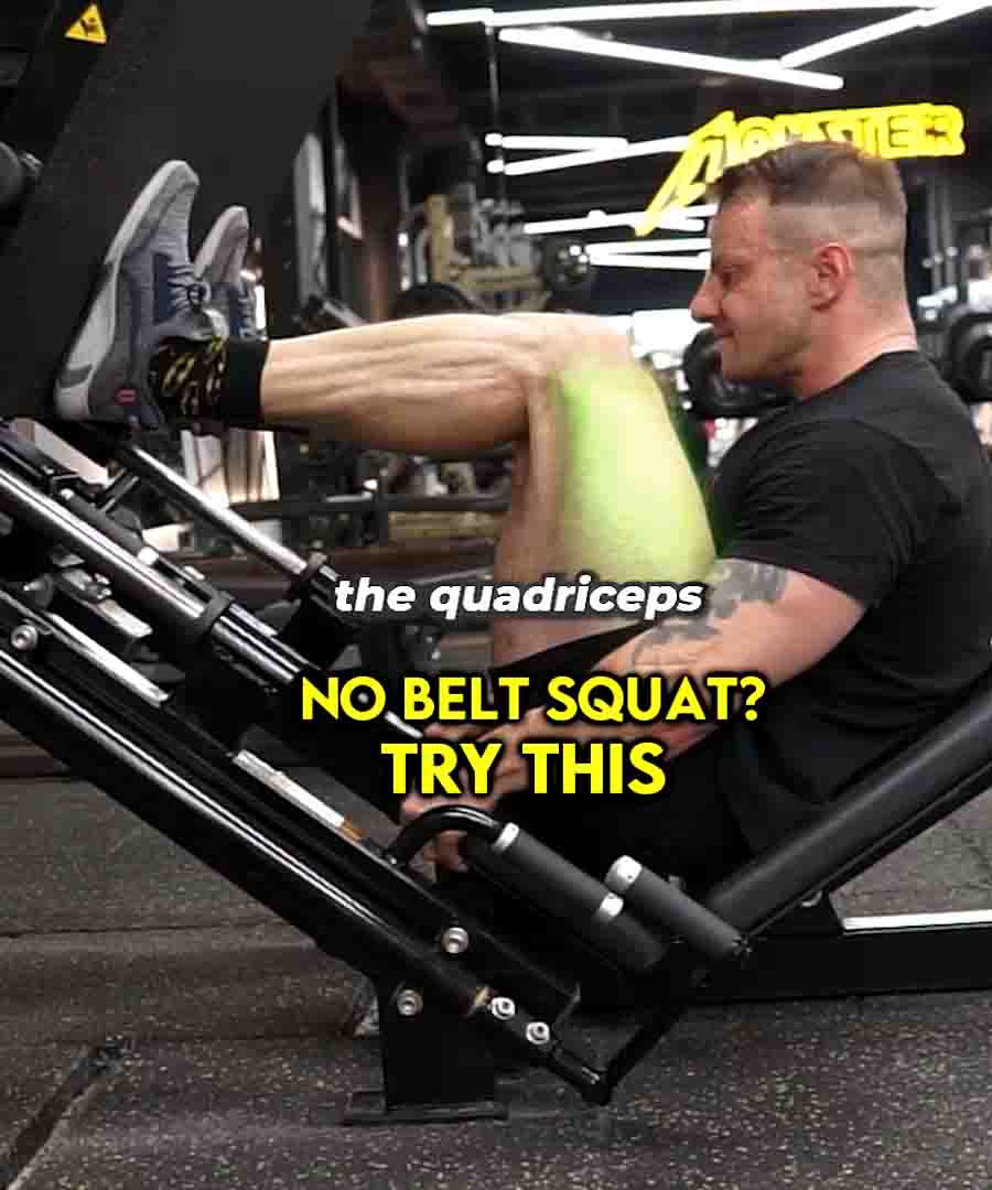 You do not have a belt squat machine? No problem and try this ...